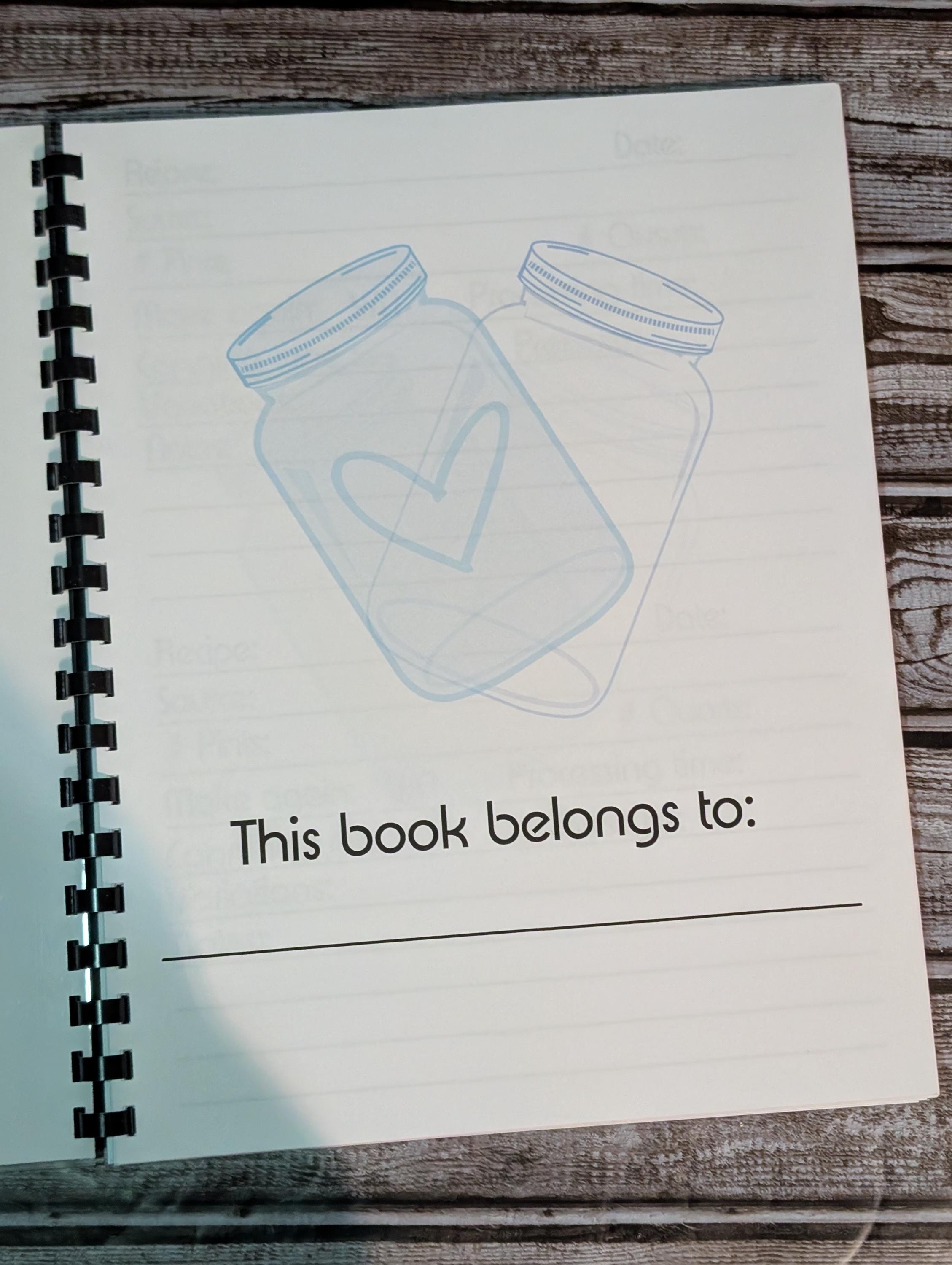 Canning Log Book in Three Options With Spaces to Record Your Favorite ...