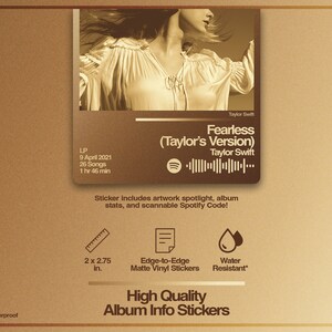Taylor Swift Album Sticker Pack Vinyl Taylor Swift Discography Stickers ...
