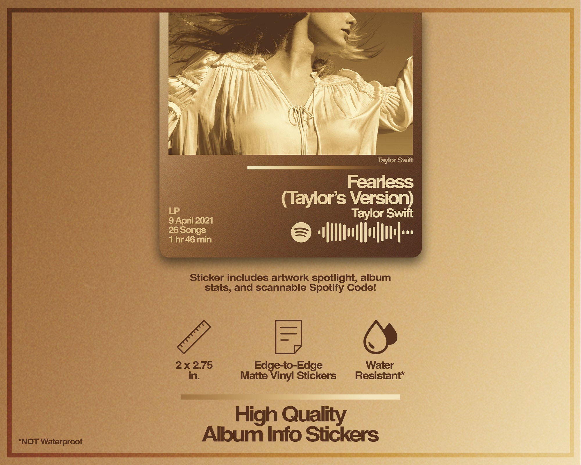 Taylor Swift Album Sticker Pack Vinyl Taylor Swift Discography Stickers ...