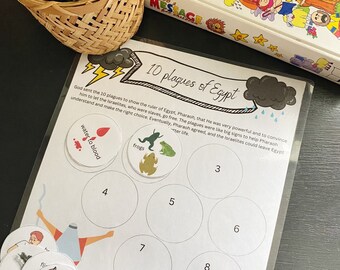 Plagues of Egypt, Printable Bible Activity, Kids Passover Lesson, Ten ...