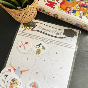 Plagues of Egypt, Printable Bible Activity, Kids Passover Lesson, Ten ...