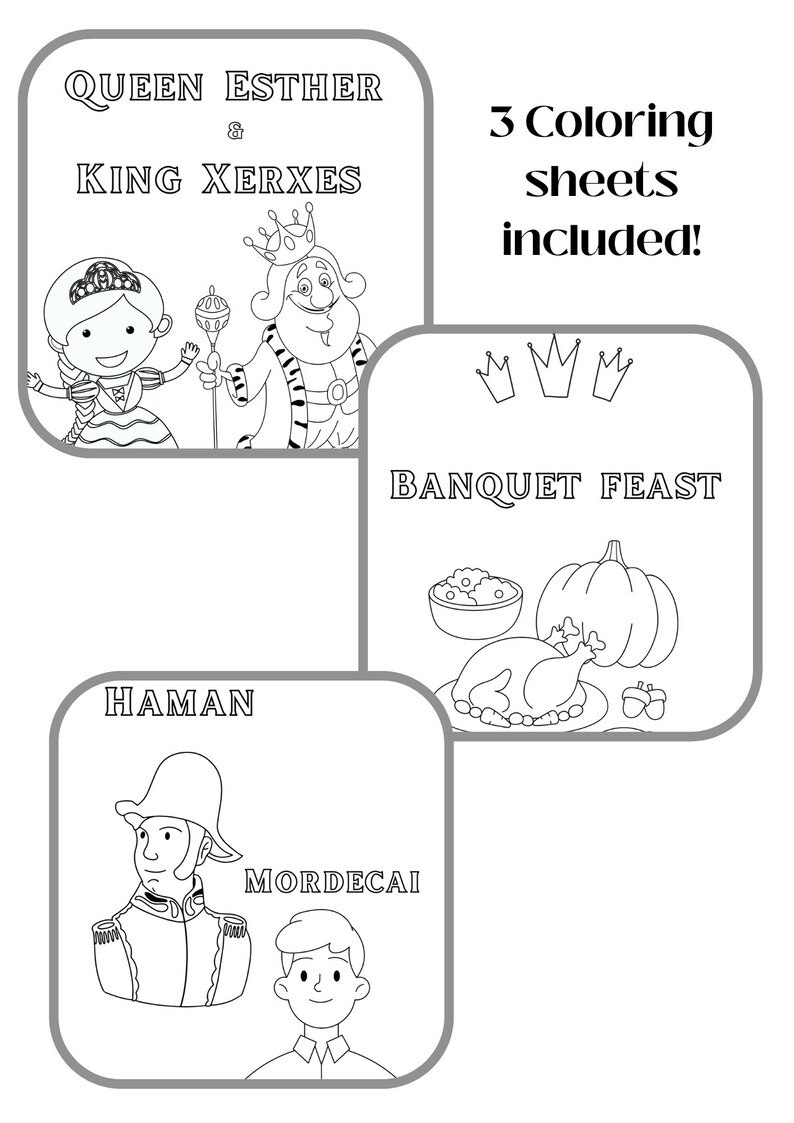 Esther Bible Activity Bundle, Bible Story Printable, Old Testament ...