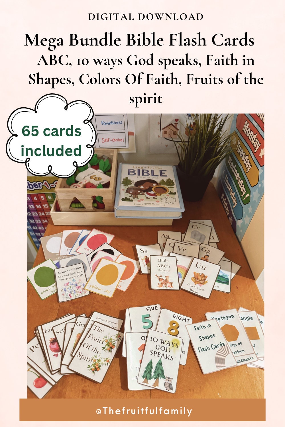 Bible Flash Cards for Kids, Christian Printable, ABC Activity, Jesus ...