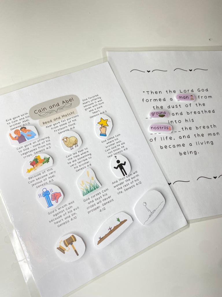 Genesis Bible Activity Bundle, Bible Story Printable, 20 Pages ...