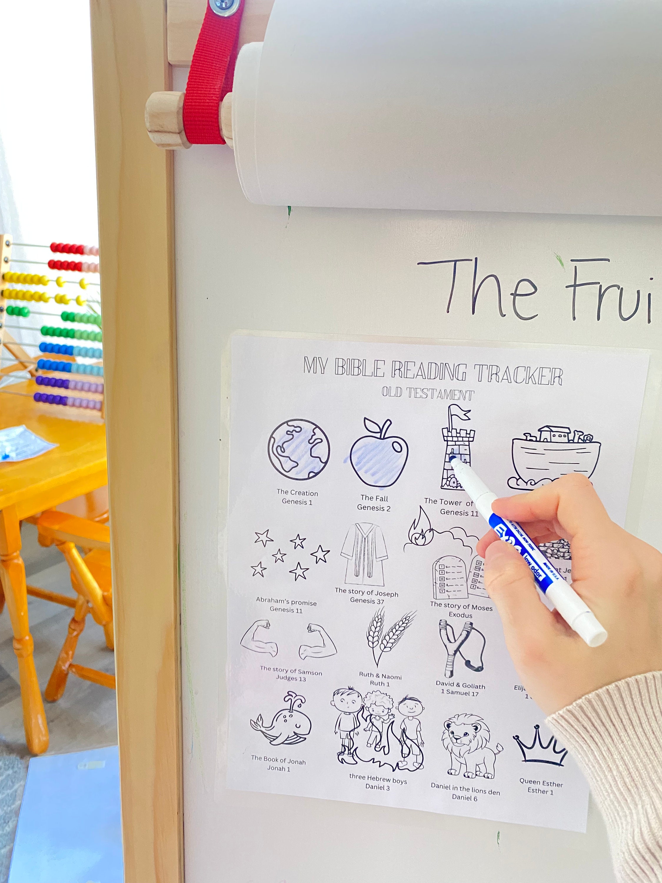 Kids Bible Reading Tracker Printable, Books of the Bible, Old & New ...