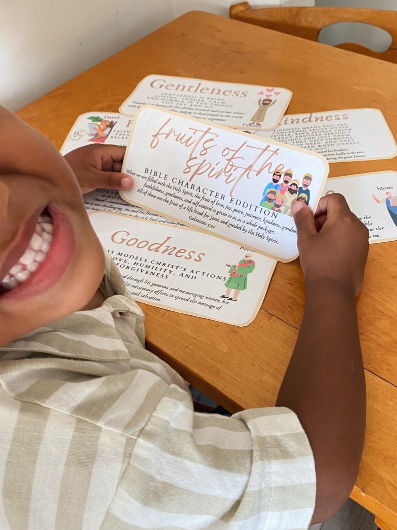 Fruit of the Spirit Flash Cards, Galatians 5 Activity, Bible Activity ...