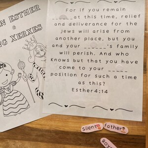 Esther Bible Activity Bundle, Bible Story Printable, Old Testament ...
