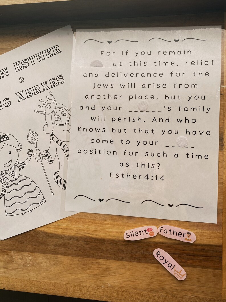 Esther Bible Activity Bundle, Bible Story Printable, Old Testament ...