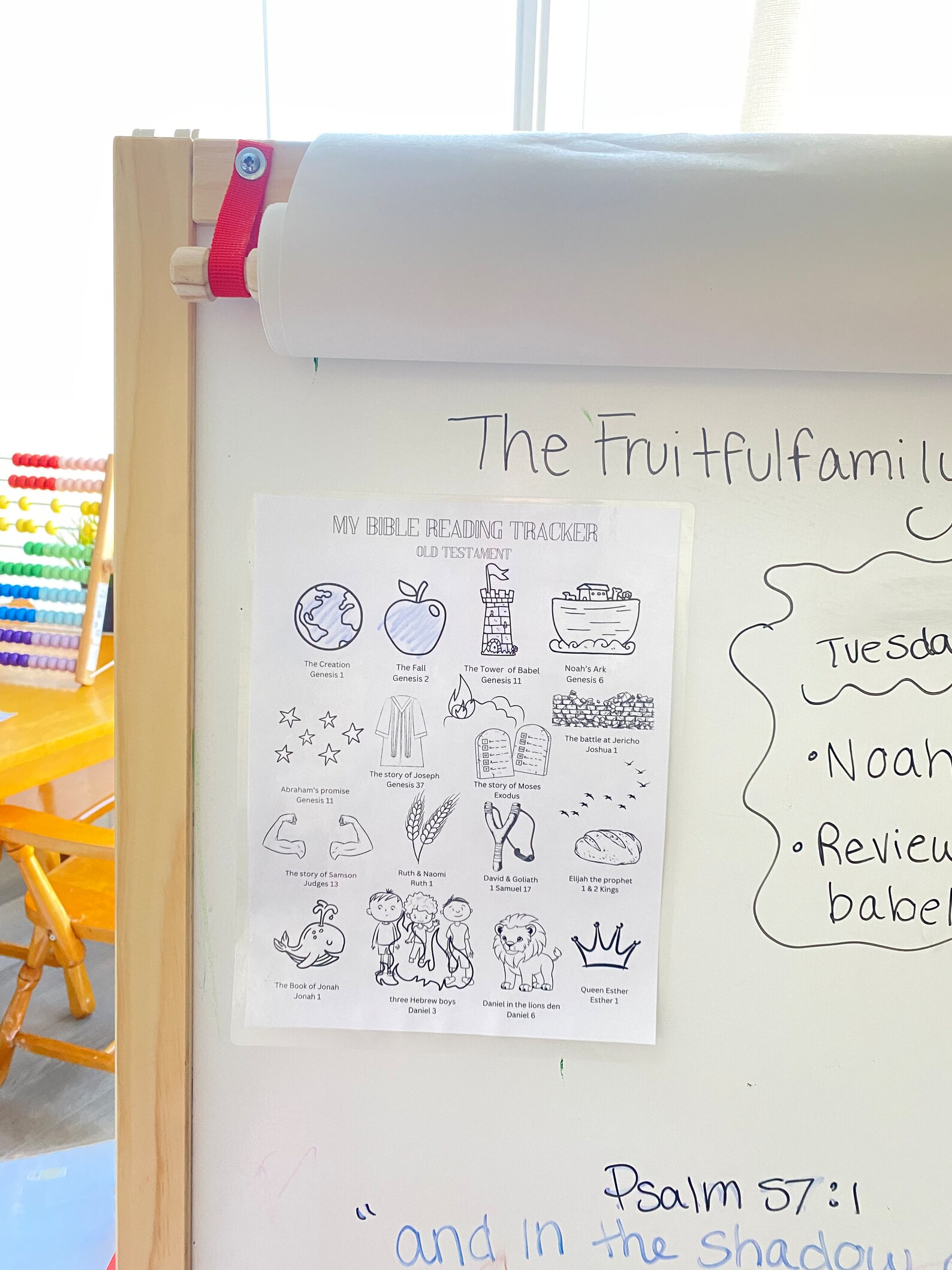 Kids Bible Reading Tracker Printable, Books of the Bible, Old & New ...