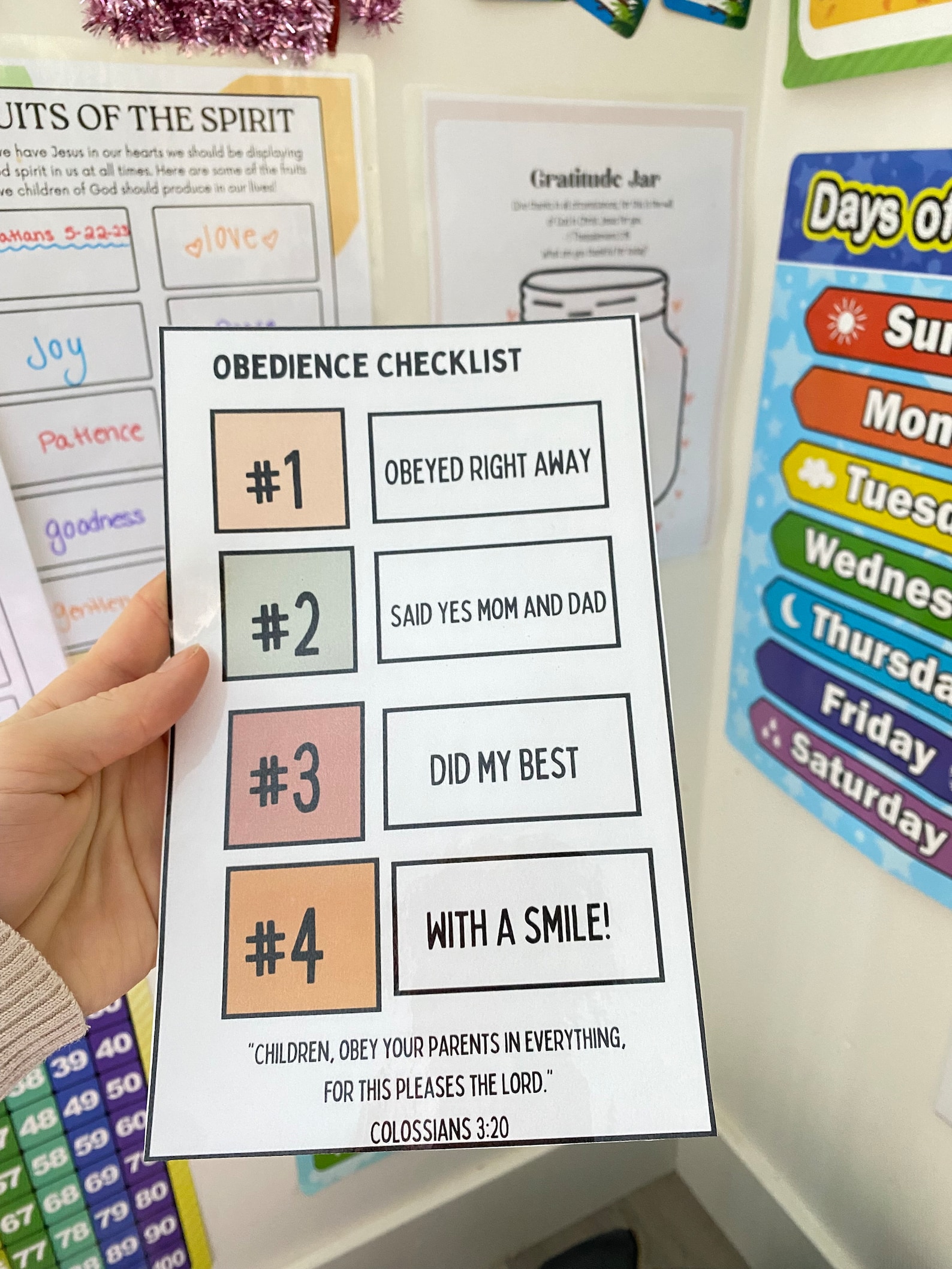Obedience Checklist, Family Rules Printable, Household Rules Checklist ...