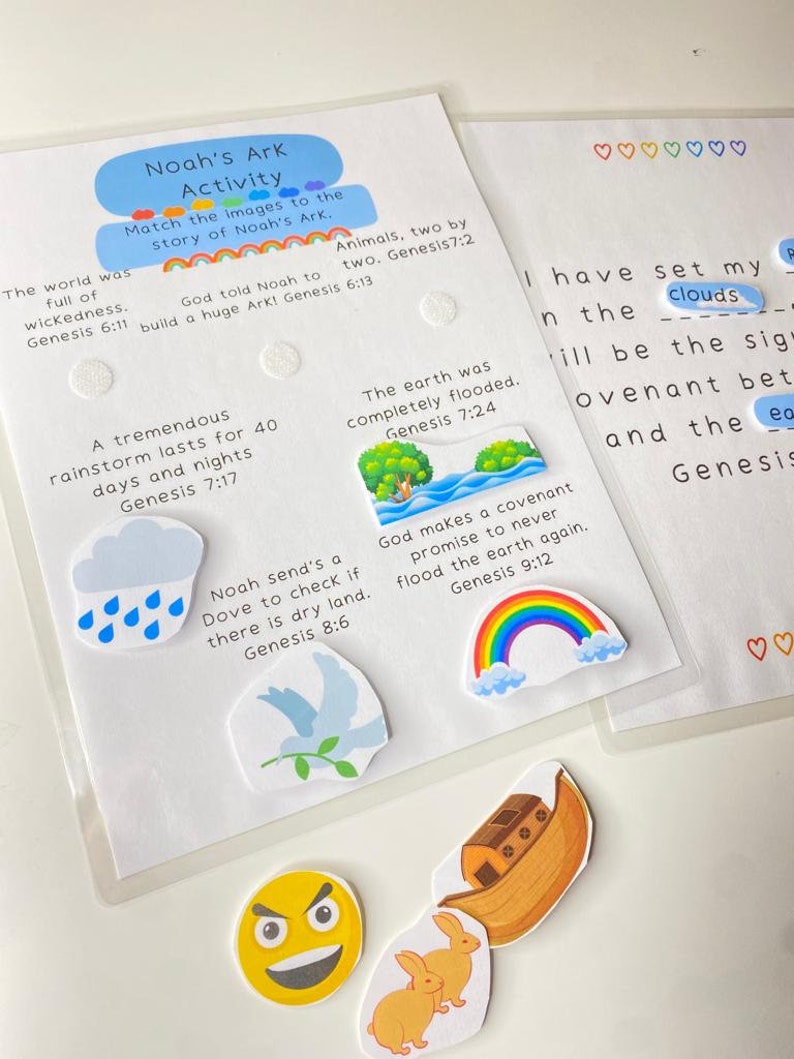 Genesis Bible Activity Bundle, Bible Story Printable, 20 Pages ...