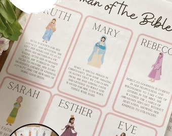 New Testament Bible Character Flashcards for Kids, Christian Education ...