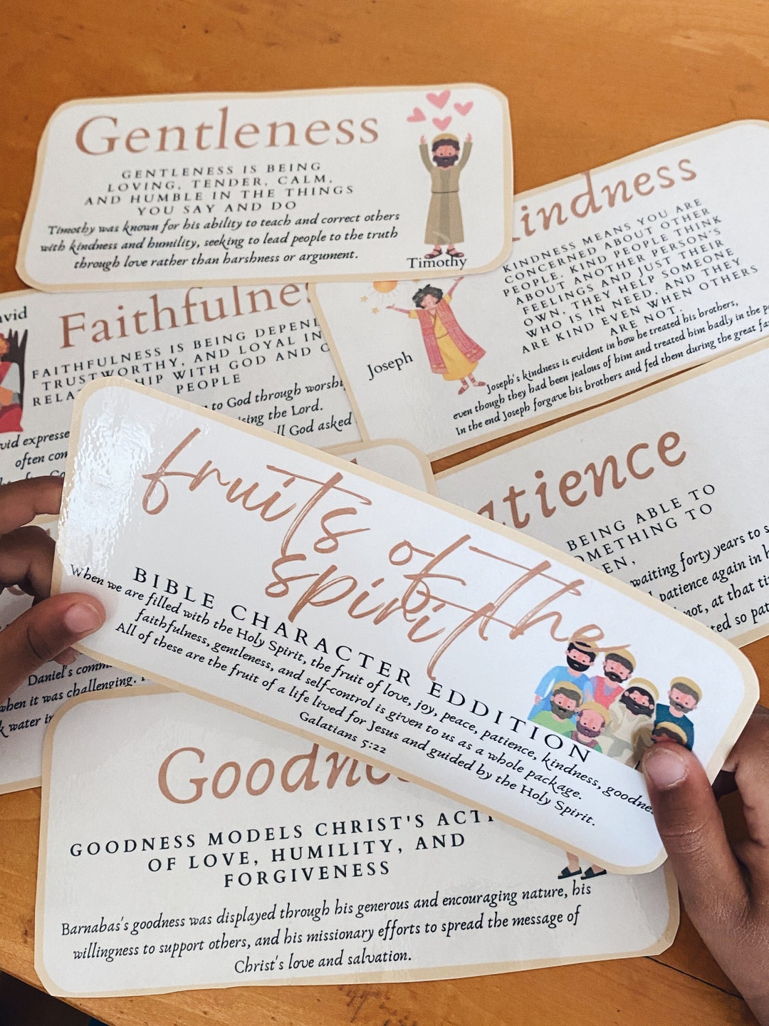 Fruit of the Spirit Flash Cards, Galatians 5 Activity, Bible Activity ...