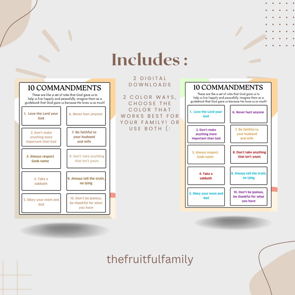 Fruits of the Spirit Printable, Bible Activity for Sunday School Lesson ...