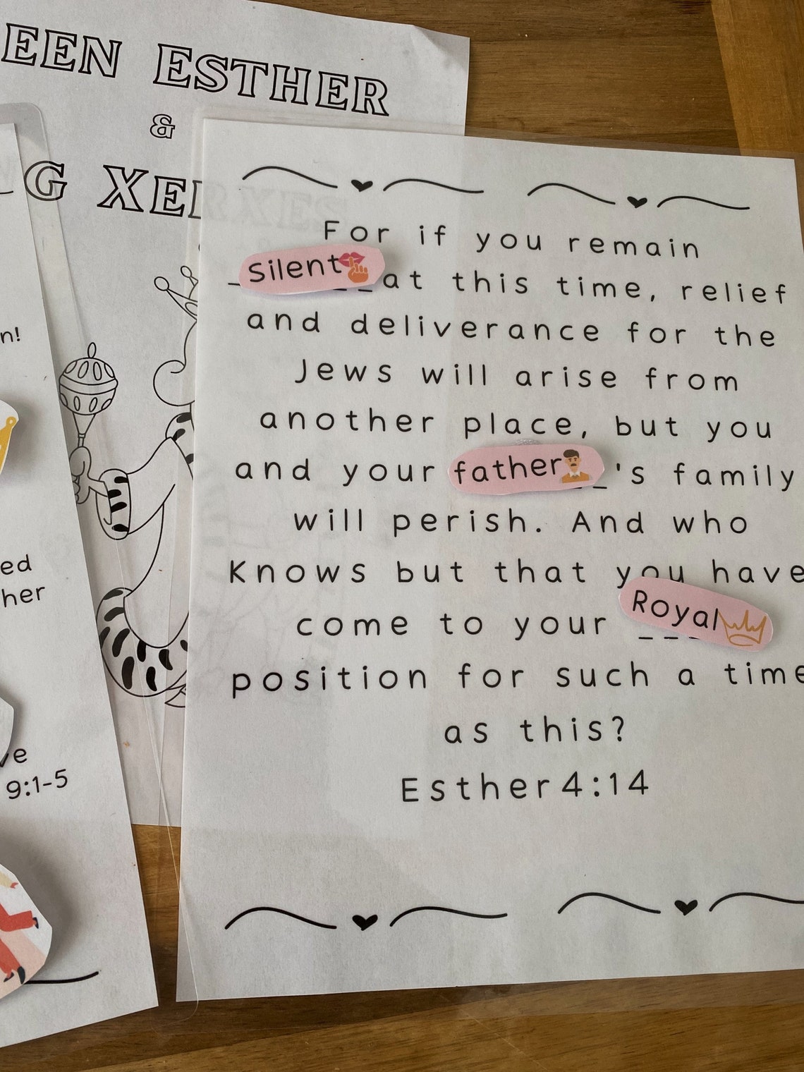 Esther Bible Activity Bundle, Bible Story Printable, Old Testament ...