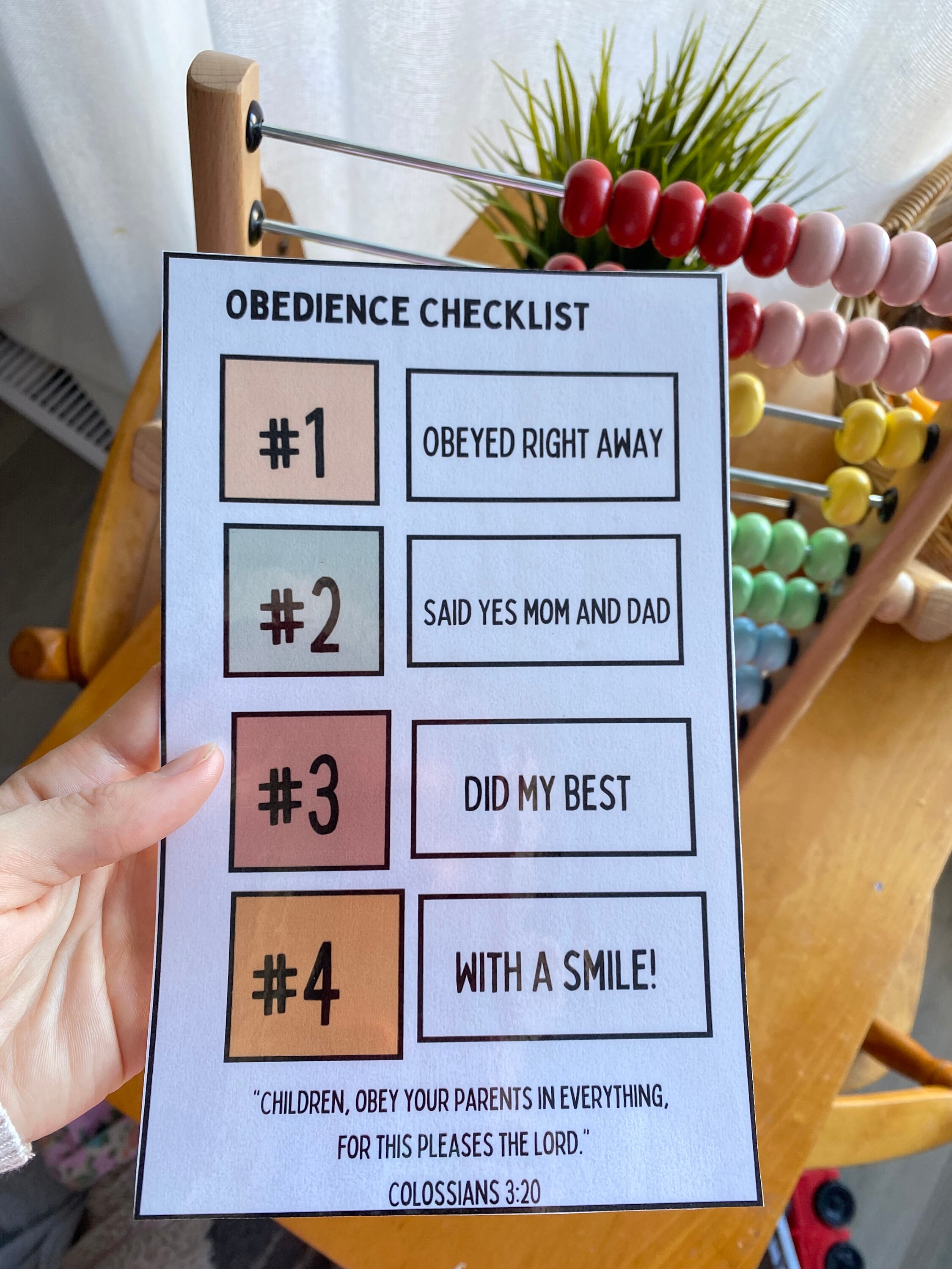 Obedience Checklist, Family Rules Printable, Household Rules Checklist ...