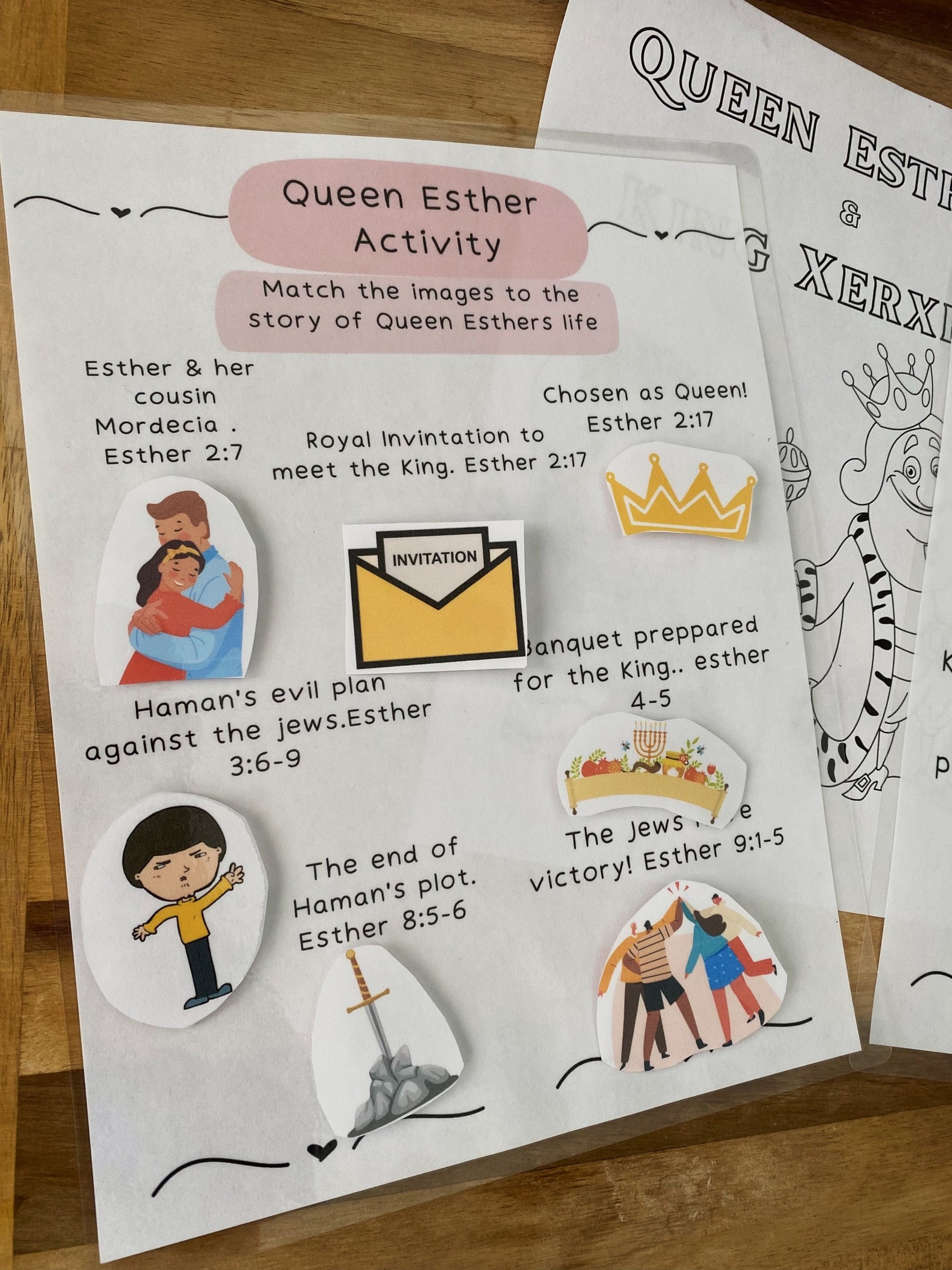 Esther Bible Activity Bundle, Bible Story Printable, Old Testament ...