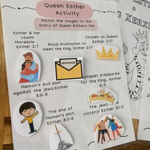 Esther Bible Activity Bundle, Bible Story Printable, Old Testament ...