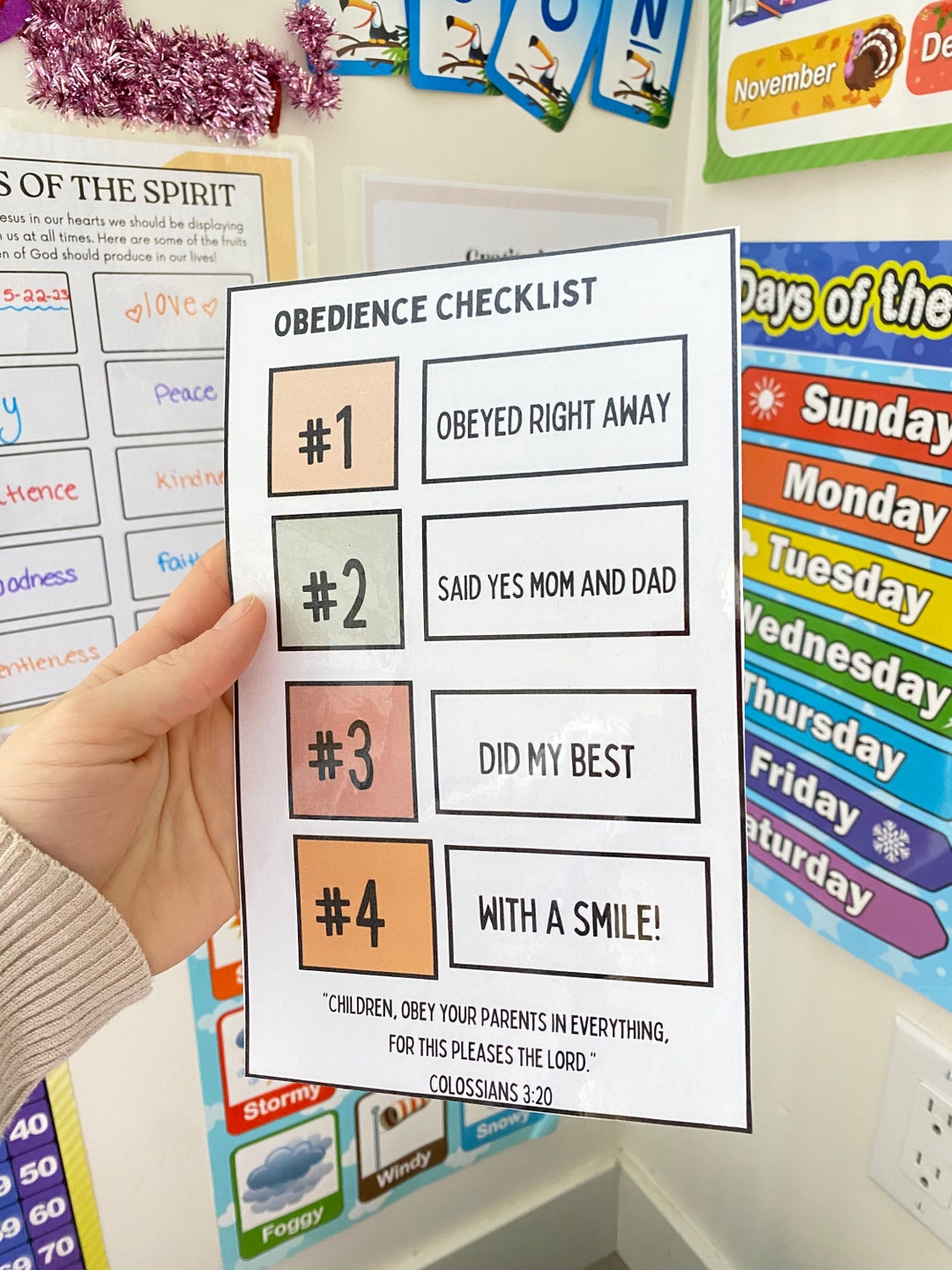 Obedience Checklist, Family Rules Printable, Household Rules Checklist ...