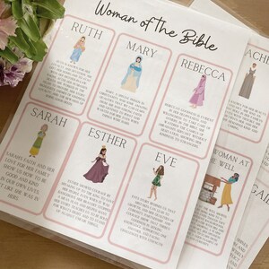 Bible Character Flashcards for Kids, Christian Education Tool ...