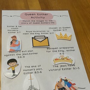 Esther Bible Activity Bundle, Bible Story Printable, Old Testament ...