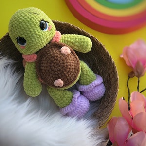 Zoe the Turtle Crochet Pattern PDF File in English, French, German and ...