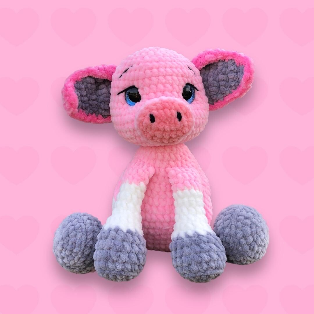 Remy the Pig Crochet Pattern, PDF File in English, French - Etsy