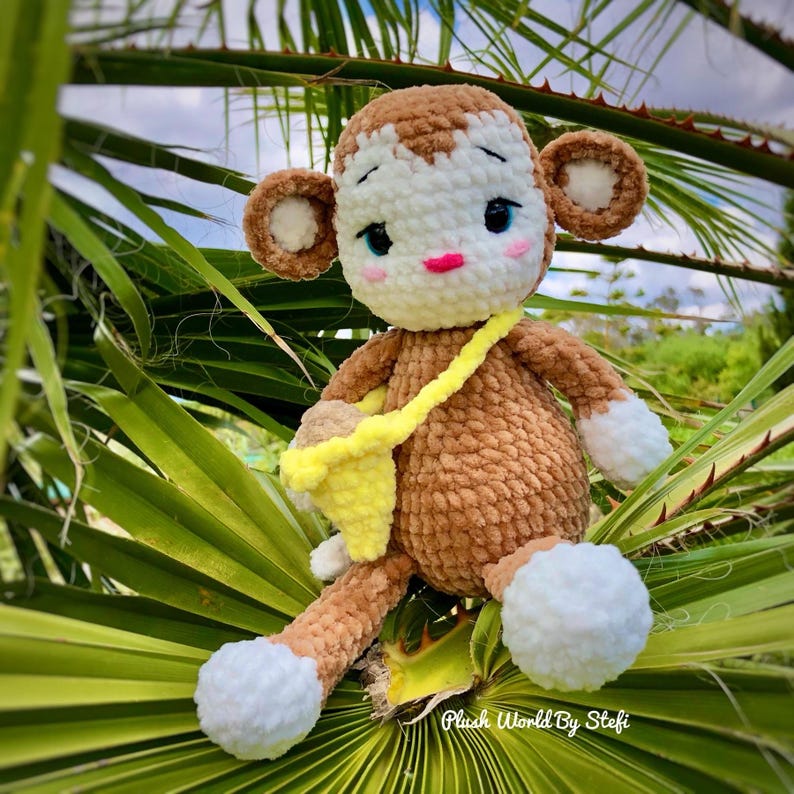 Monty the Monkey Crochet Pattern PDF File in English - Etsy
