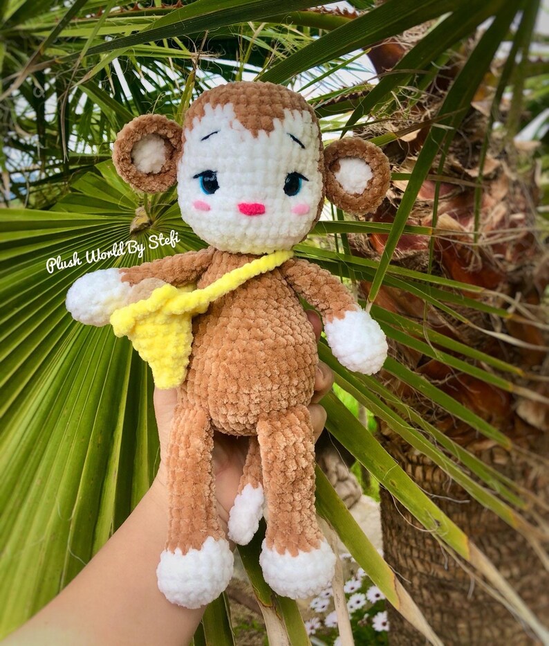 Monty the Monkey Crochet Pattern PDF File in English - Etsy