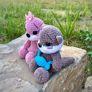 Baby Otter Crochet Pattern: Low Sew Amigurumi (PDF) - Etsy