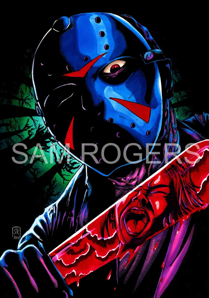 Horror Icon's Trio Vol 1 3x A4 Posters Art by Sam Rogers Slasher Wall ...