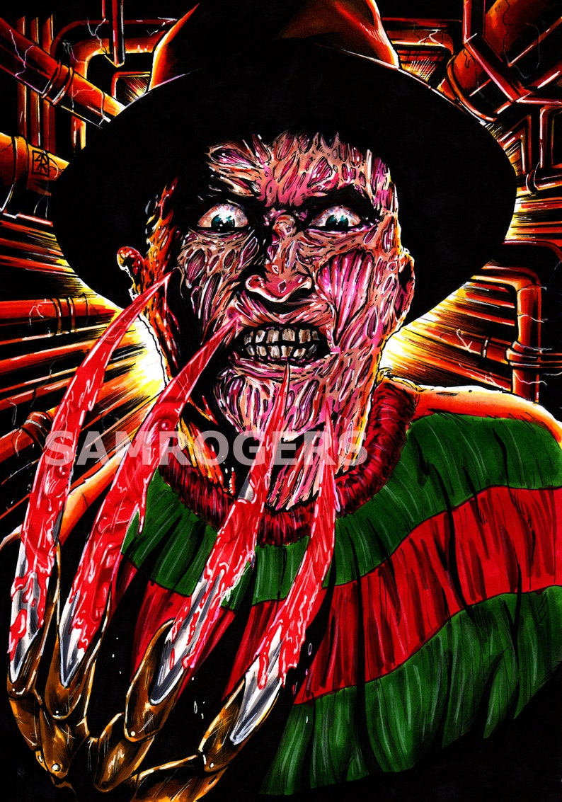 Horror Icon's Trio Vol 1 3x A4 Posters Art by Sam Rogers Slasher Wall ...