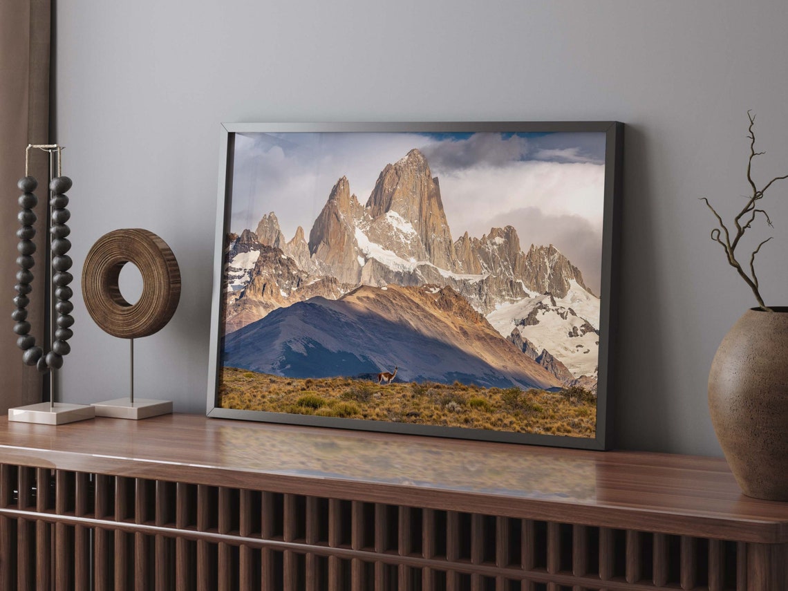 Patagonia Mountain Wall Art Photography Print Landscape Photo Extra ...
