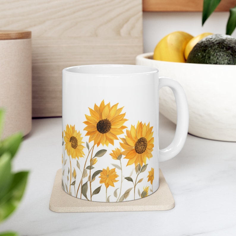 Sunflower Mug, Sunflower Gifts, Sunflower Coffee Mug, Sunflower Cup ...