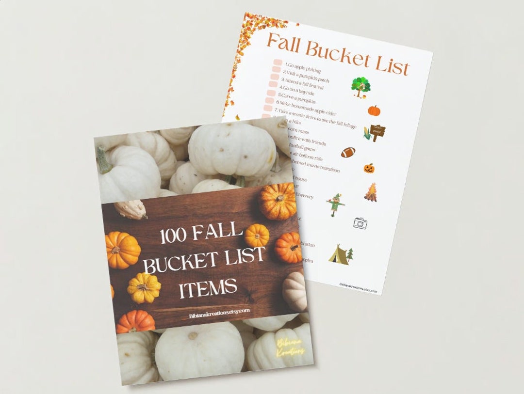 Fall Bucket List Fall Scavenger Hunt Bucket List Game Family Game Fall ...