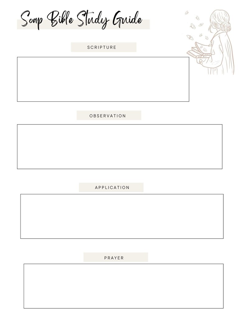 Minimal Bible Study Guide Bundle: Beginner Worksheets (digital Download ...