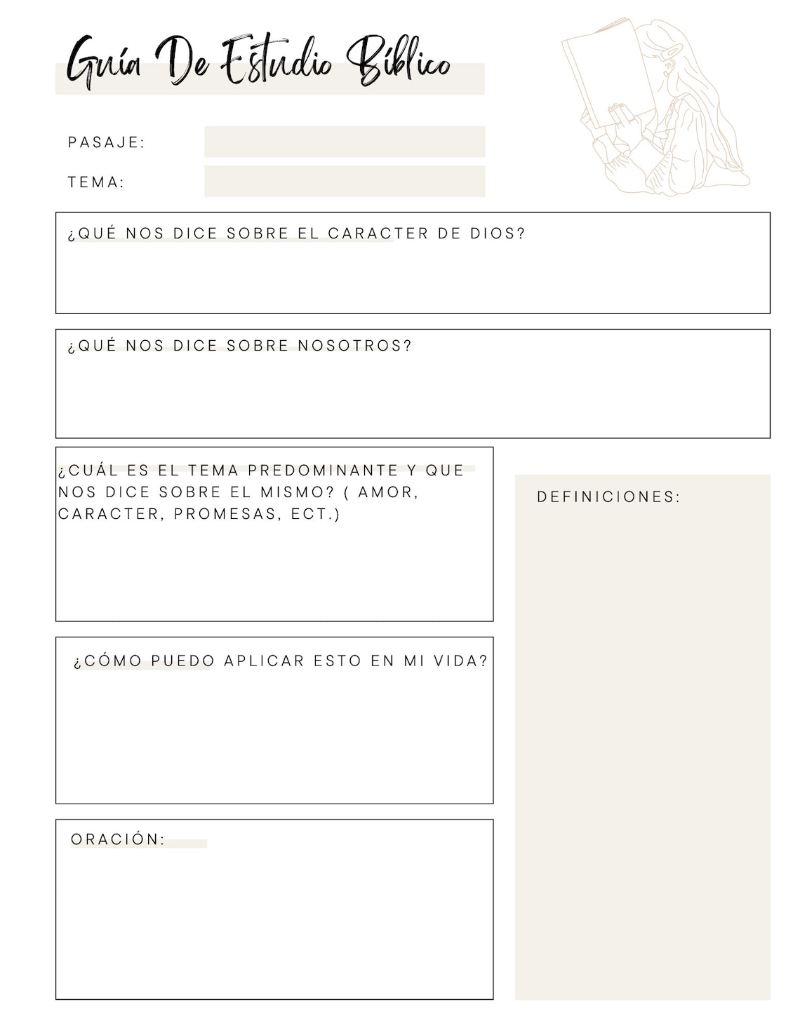 Bible Study Guide En Español, Bible Study Guide in Spanish, Guía De ...