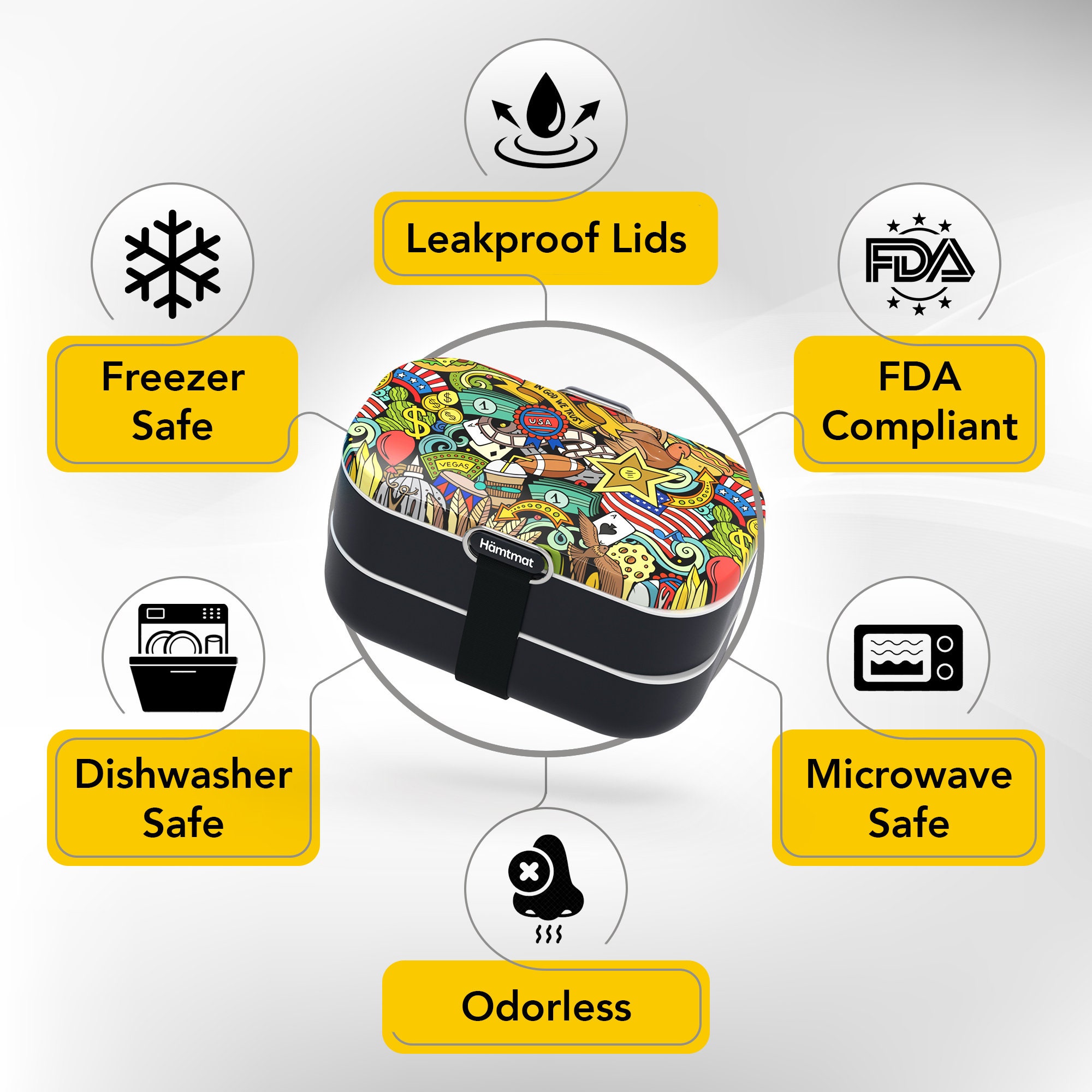 American Style Bento Box, Lunch Bento Box for Adults and Kids ...