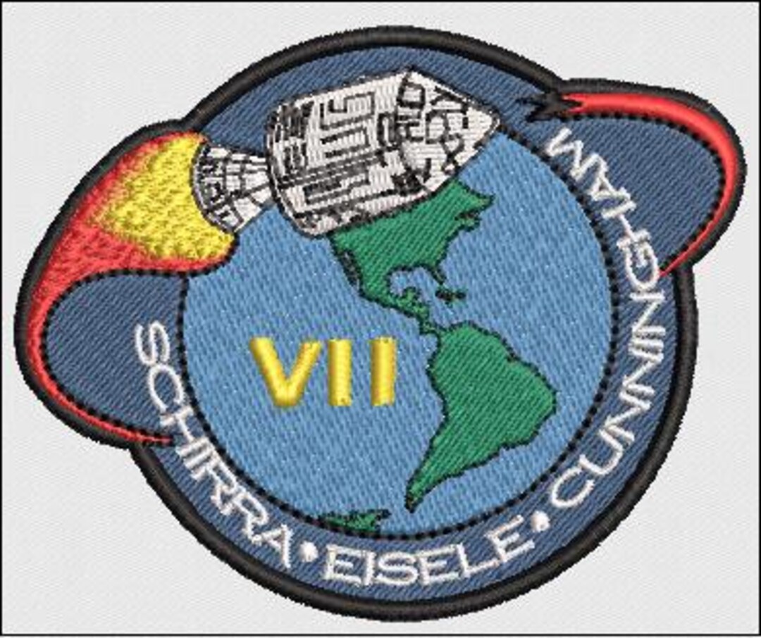 Design Apollo 7 Mission Patch Embroidery Design Instant Digital ...