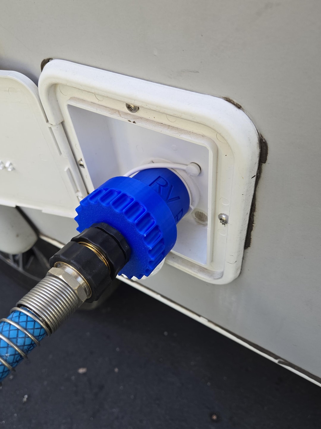 RV Rapidfill Fresh Water Tank Fill Hose Adapter, Hands-free (patented ...