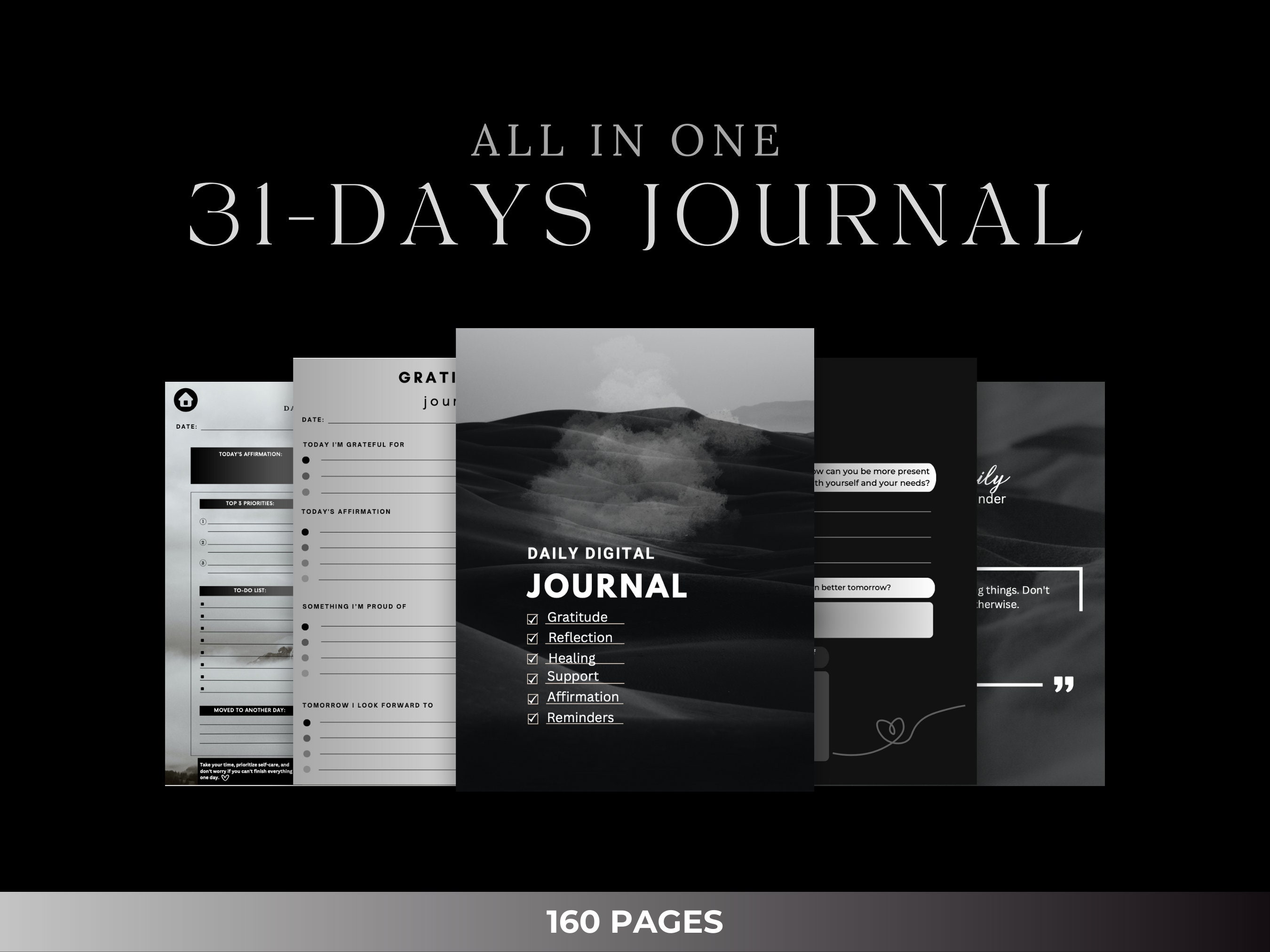 Digital Journal Printable Paper Digital Paper Pattern Dark - Etsy