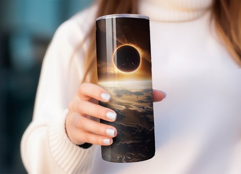 Solar Eclipse Tumbler Wrap Seamless Sublimation Design PNG, 20 Oz ...