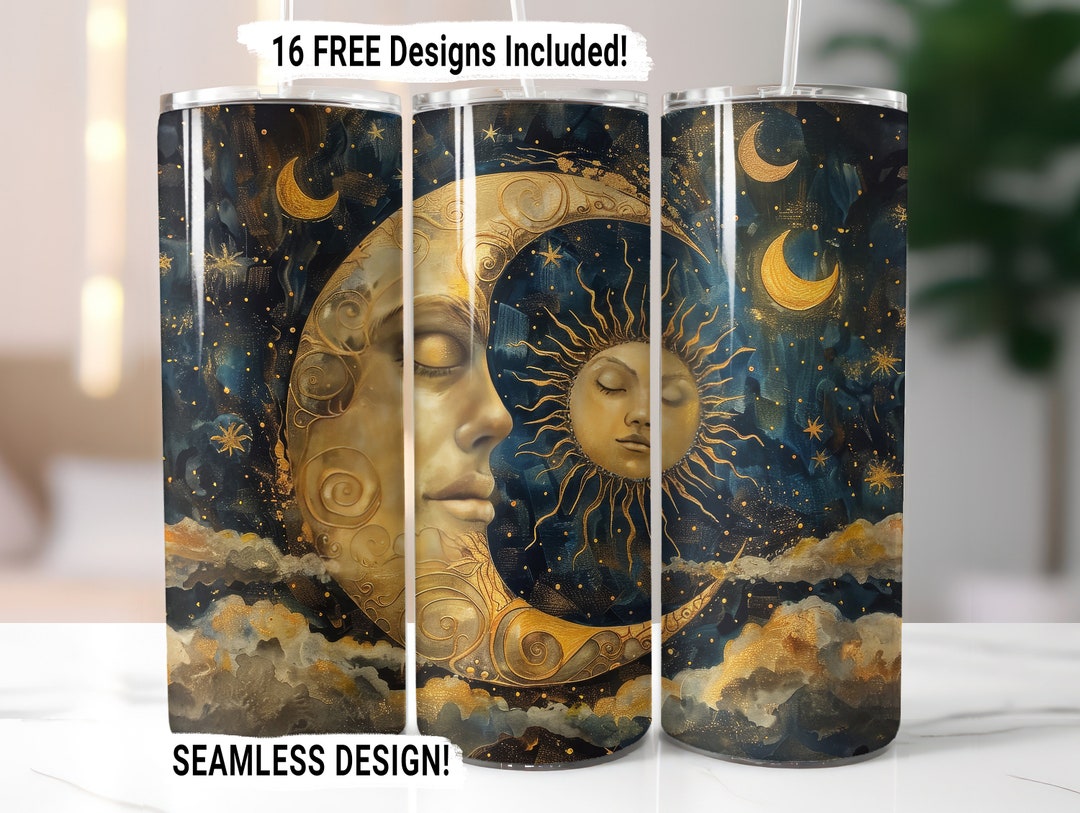 Solar Eclipse Tumbler Wrap Seamless Sublimation Design PNG, 20 Oz ...