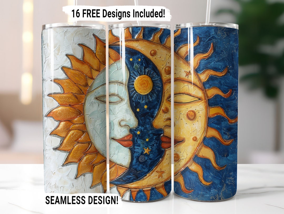 Solar Eclipse Tumbler Wrap Seamless Sublimation Design PNG, 20 Oz ...