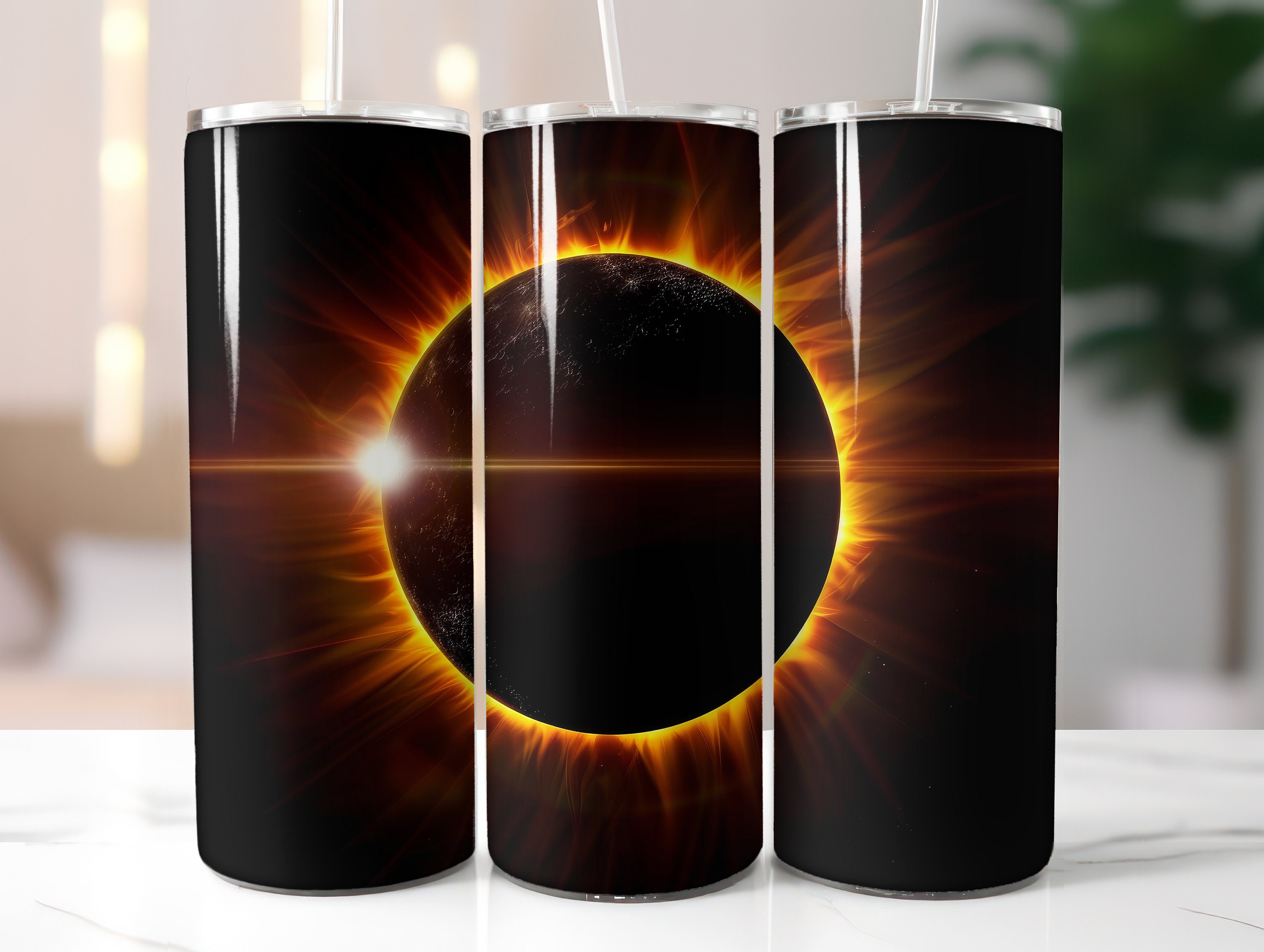Solar Eclipse Bundle Tumbler Wrap Seamless Sublimation 100+ PNG, 20 Oz ...