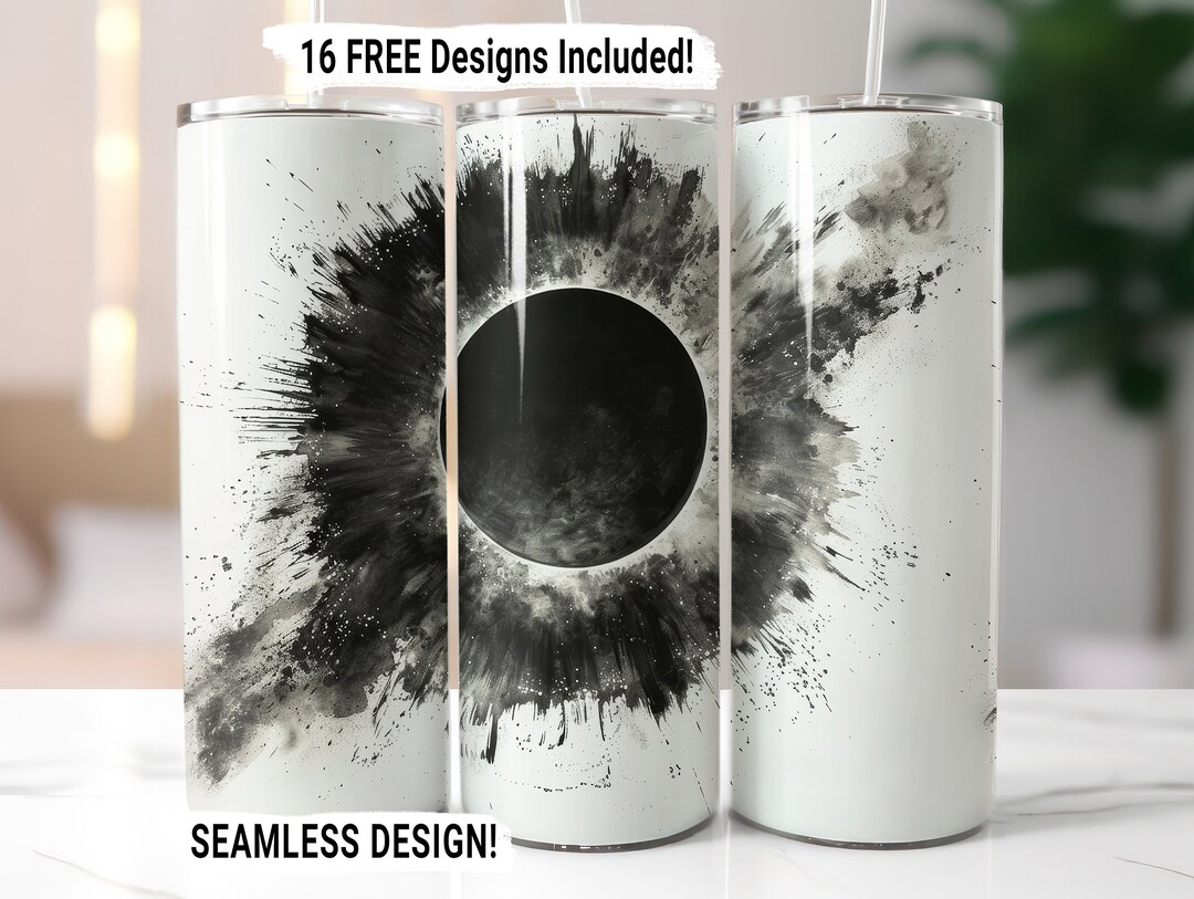 Solar Eclipse Tumbler Wrap Seamless Sublimation Design PNG, 20 Oz ...