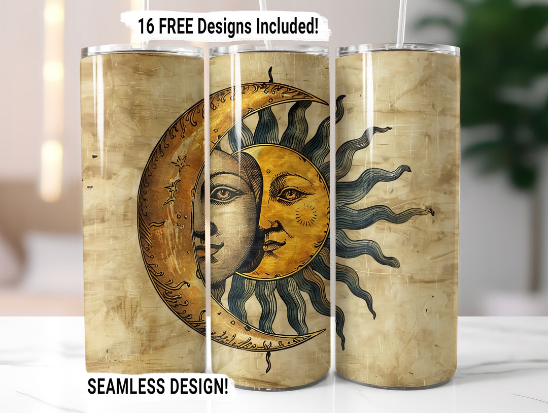 Solar Eclipse Tumbler Wrap Seamless Sublimation Design PNG, 20 Oz ...