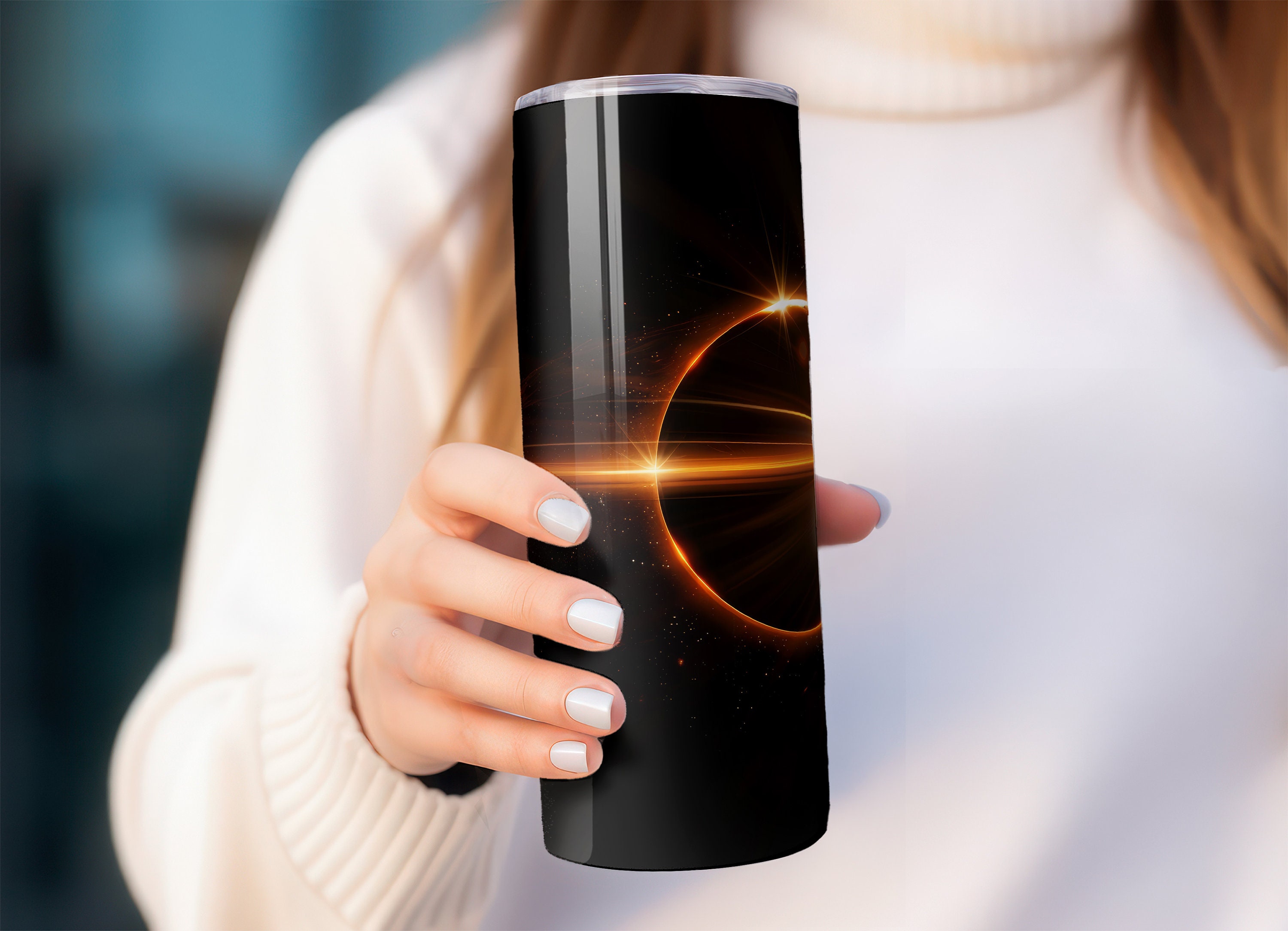 Solar Eclipse Tumbler Wrap Seamless Sublimation Design PNG, 20 Oz ...