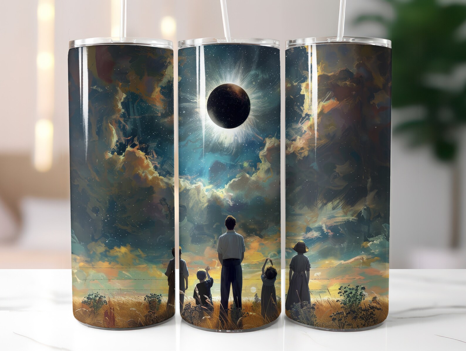 Solar Eclipse Bundle Tumbler Wrap Seamless Sublimation 100+ PNG, 20 Oz ...