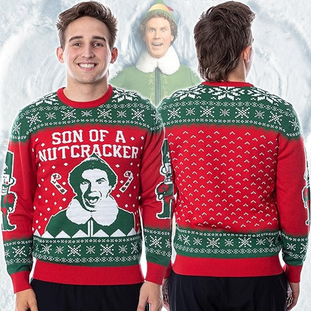 Elf Movie Ugly Sweater Son of A Nutcracker Sweater Santan - Etsy